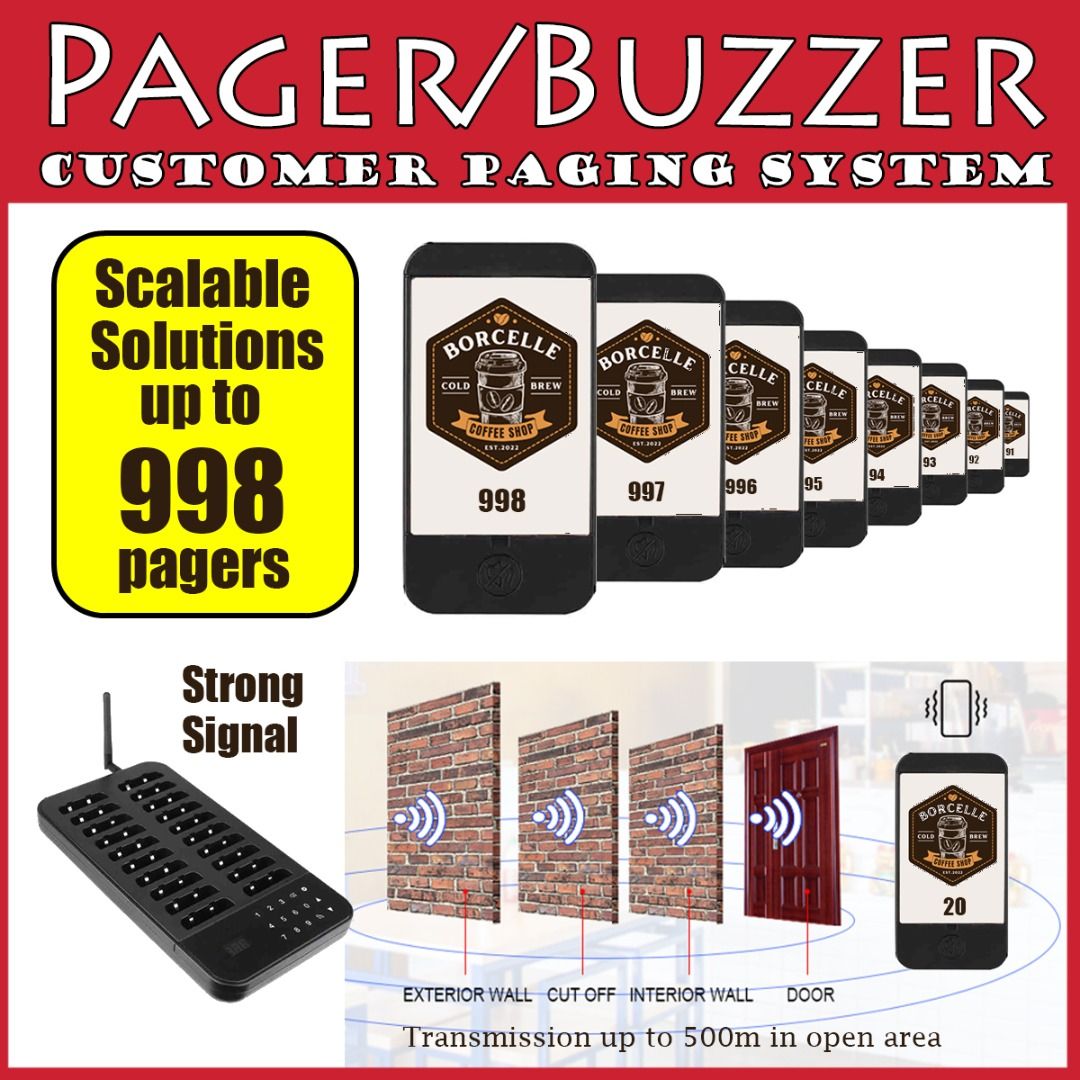 BNIB 20 pcs set Pager buzzer strong signal long distance | Wireless ...