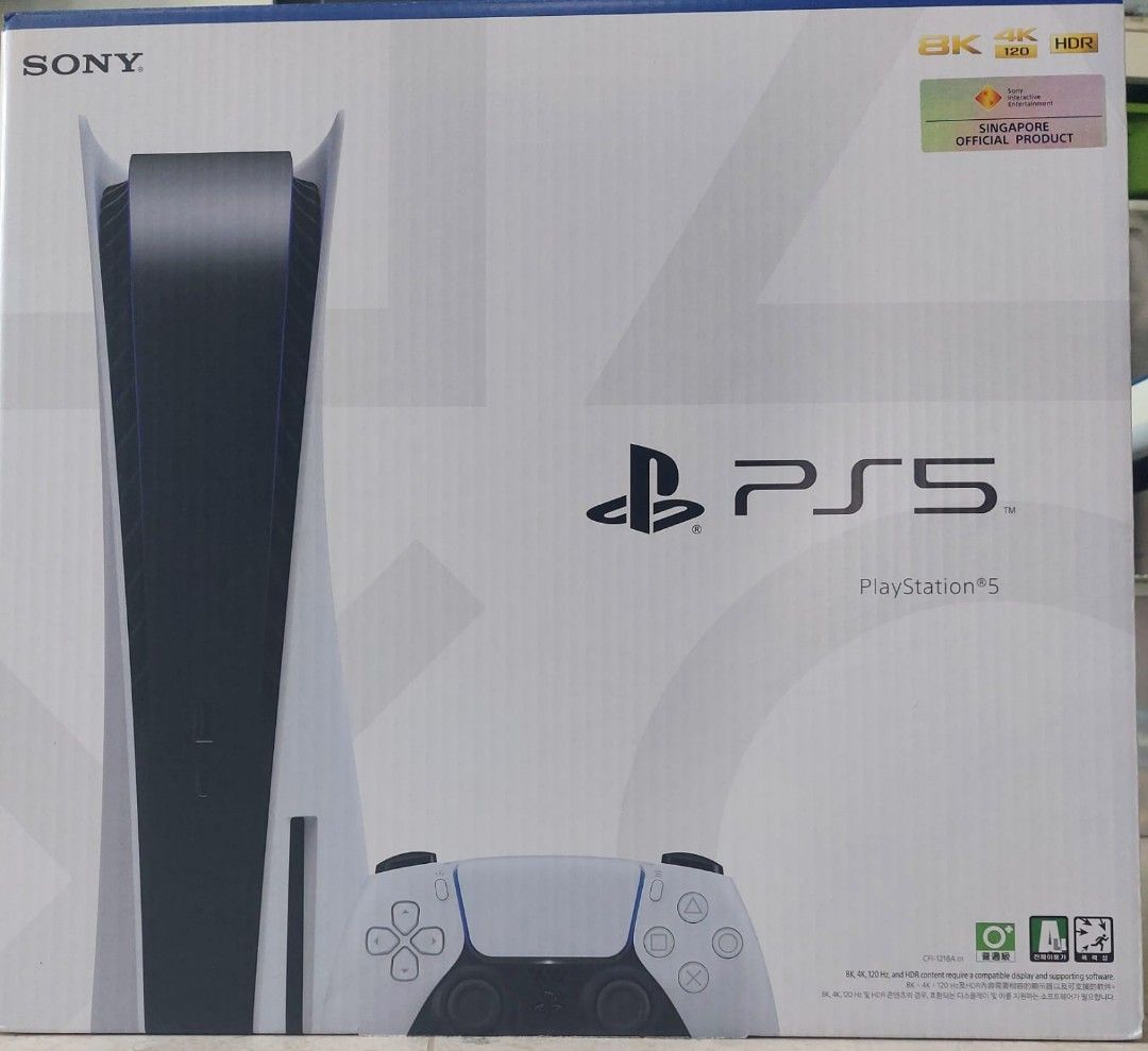 BNIB Playstation 5 Model:PS5/CFI-1218A/825GB, Video Gaming, Video Game ...