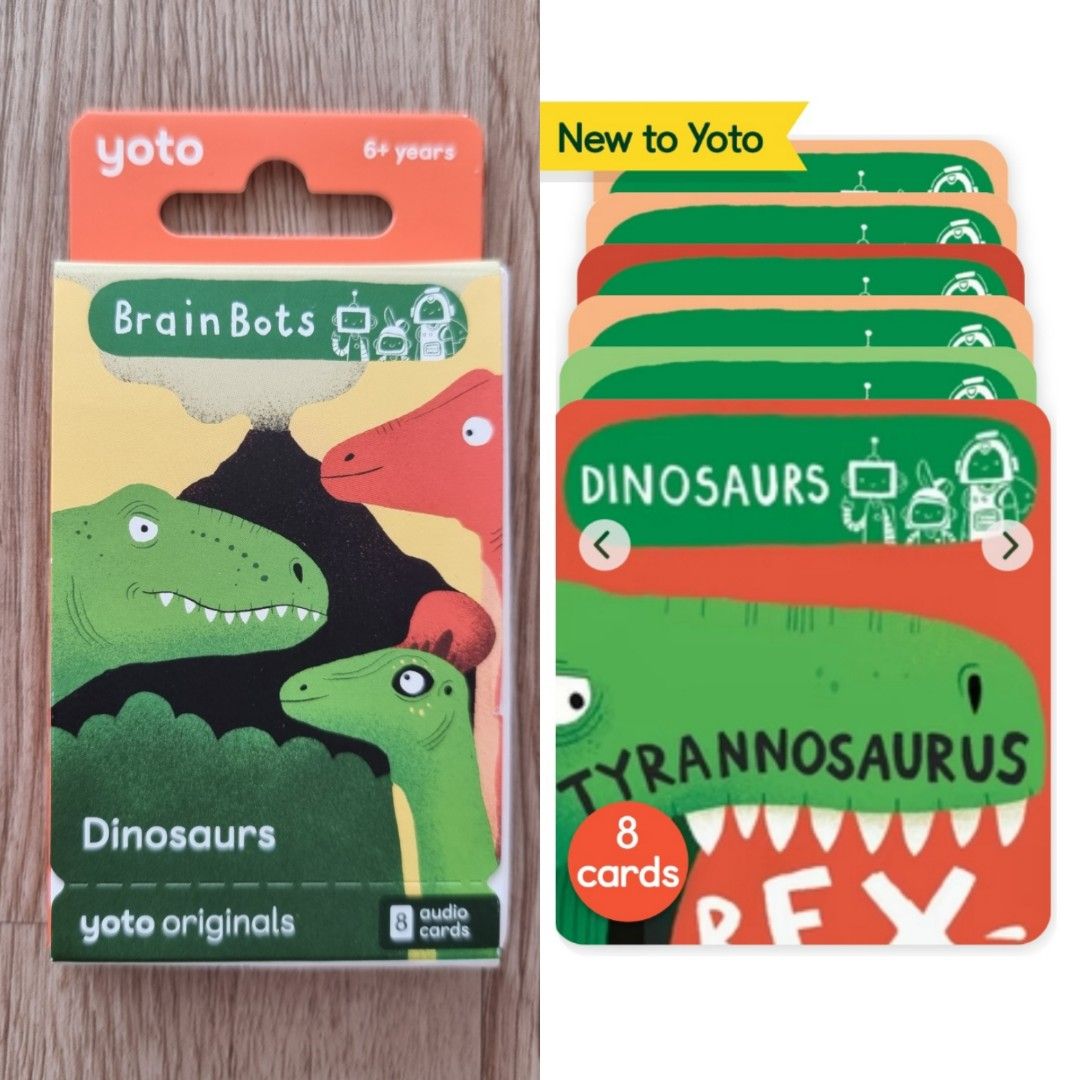 Brainbots Dinosaurs Yoto card pack, Hobbies & Toys, Toys & Games on Carousell