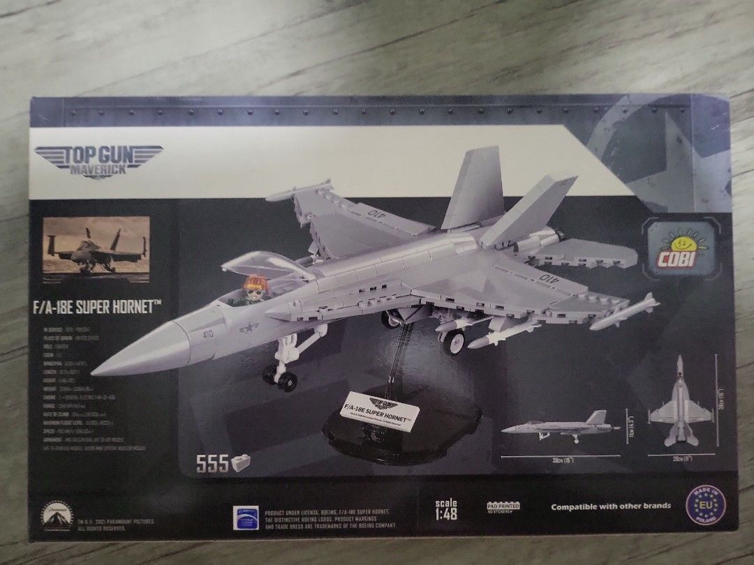Brand new in box cobi F-18 F/A 18 Super Hornet Fighter aircraft top gun ...