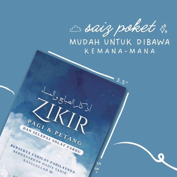 BUKU POCKET Zikir Pagi & Petang & Selepas Solat Berserta Rumi Fardu ...
