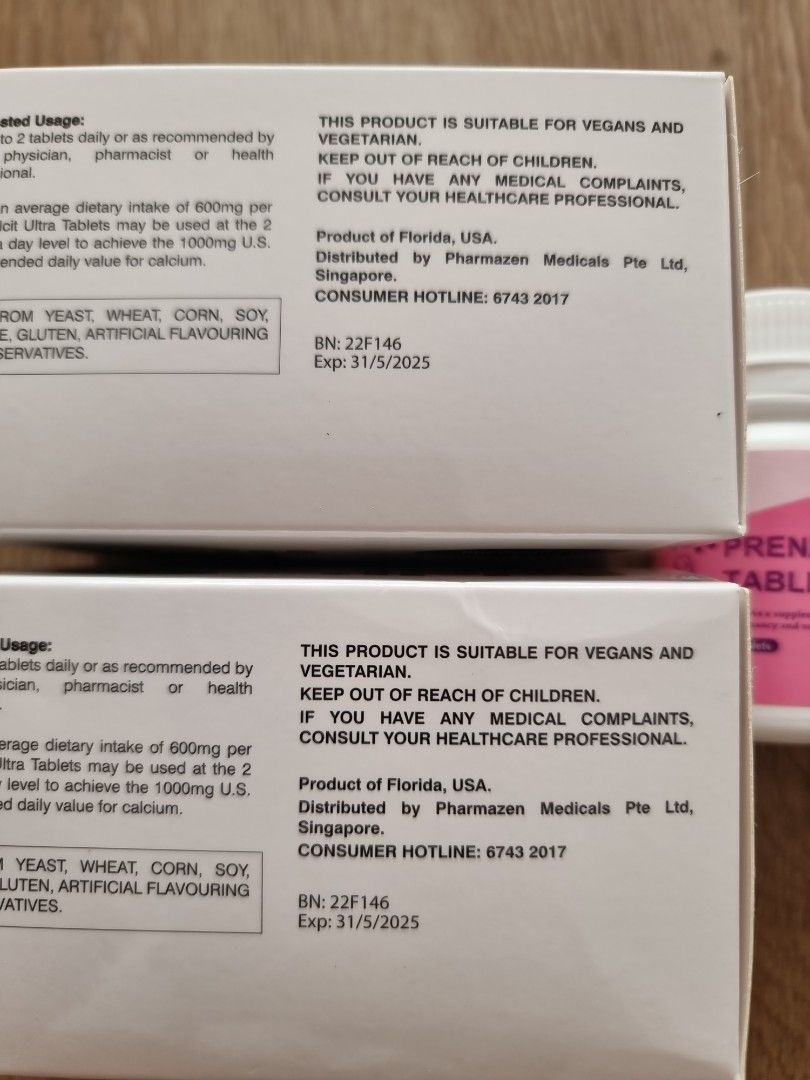 Bundle of Calcit Ultra and Sunward Prenavit tablets, Health & Nutrition ...