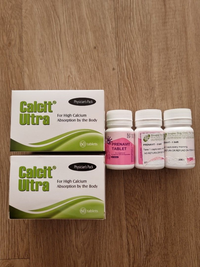 Bundle of Calcit Ultra and Sunward Prenavit tablets, Health & Nutrition ...