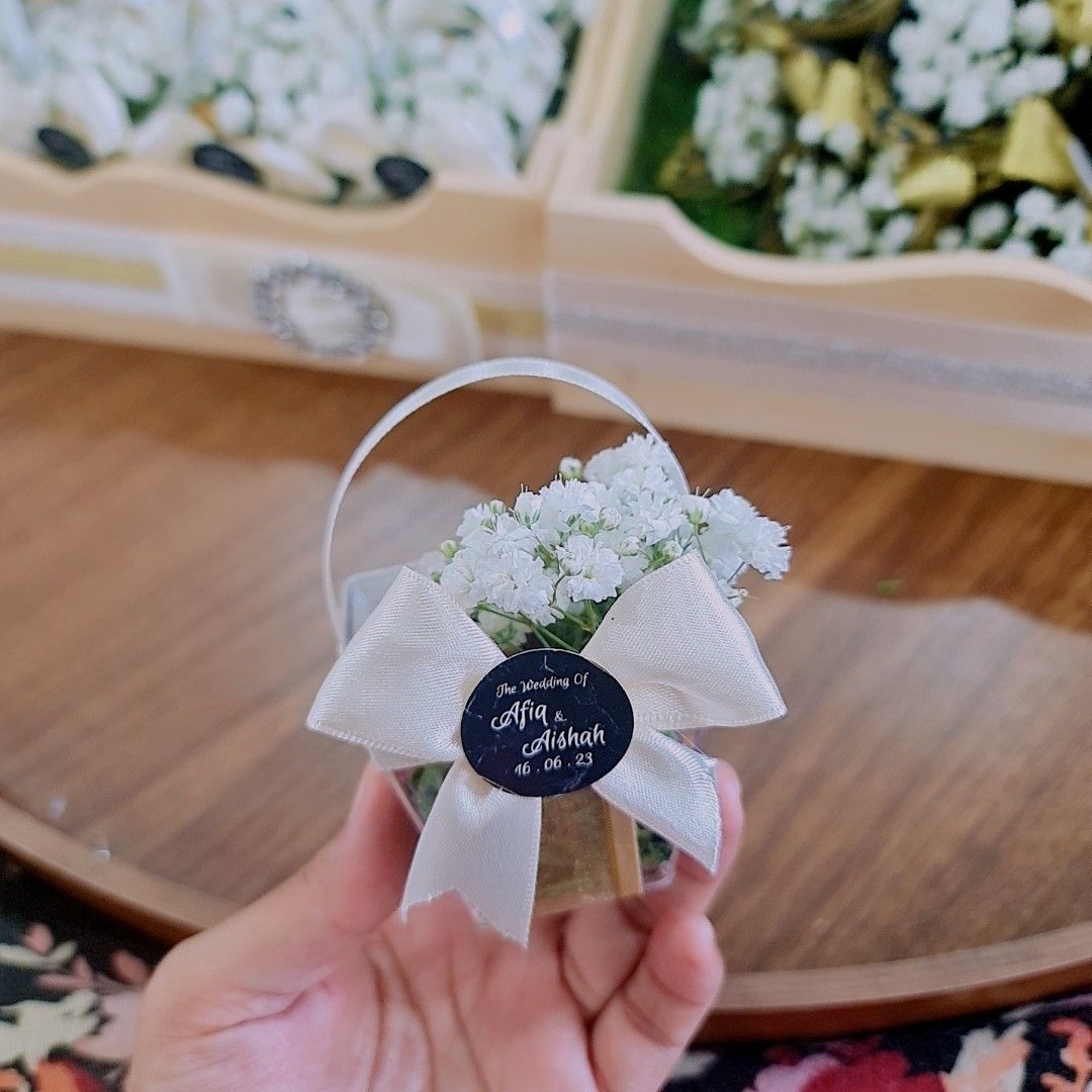 Bunga rampai acrylic cups, wedding potpourri, Hobbies & Toys ...