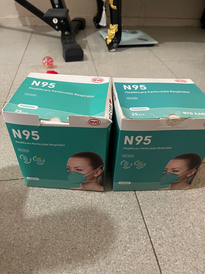 BYD N95 Mask, Health & Nutrition, Face Masks & Face Shields on Carousell