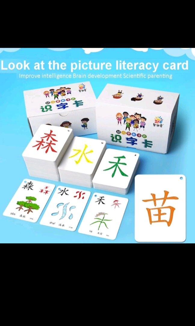 Chinese Words Flash Cards - 6 boxes of 250 characters, Hobbies & Toys ...
