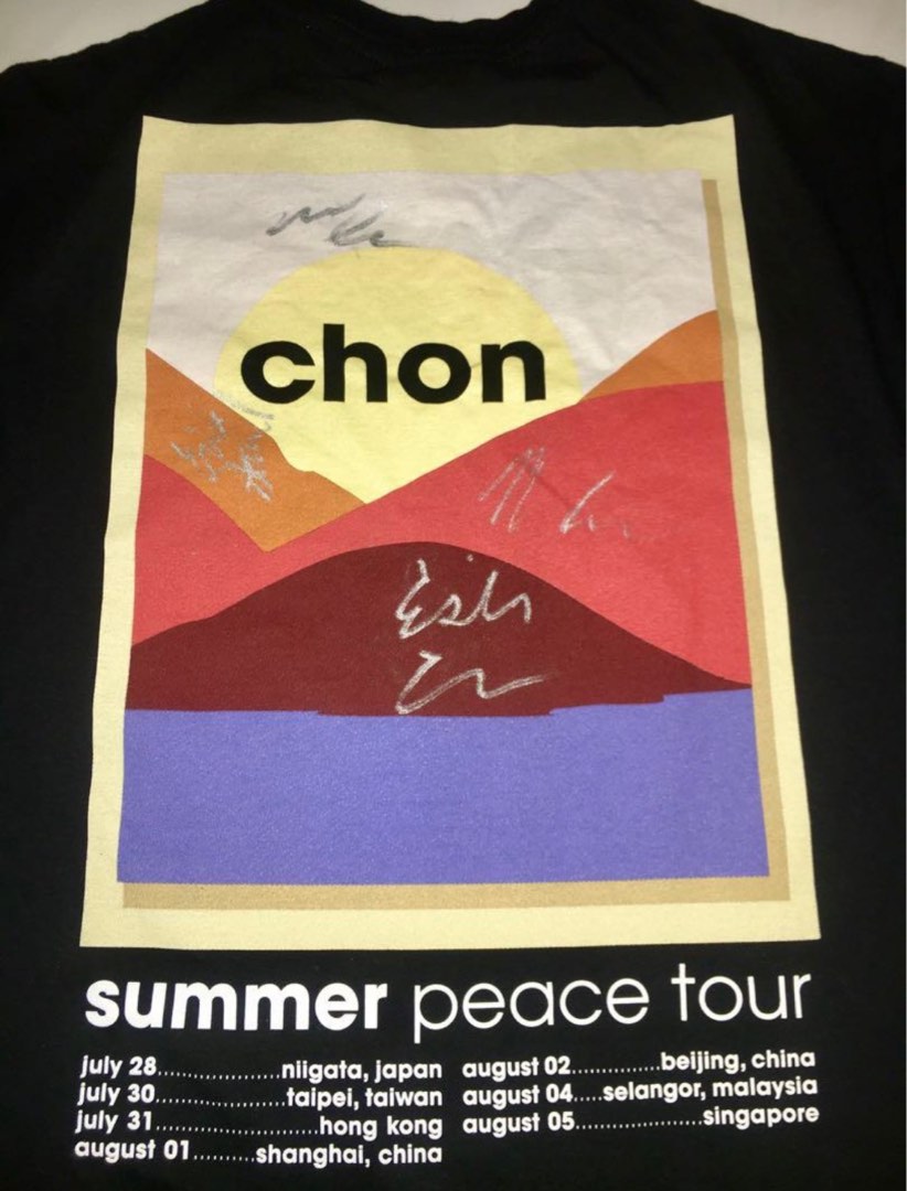 CHON autographed official band merch shirt, Men's Fashion, Tops & Sets ...