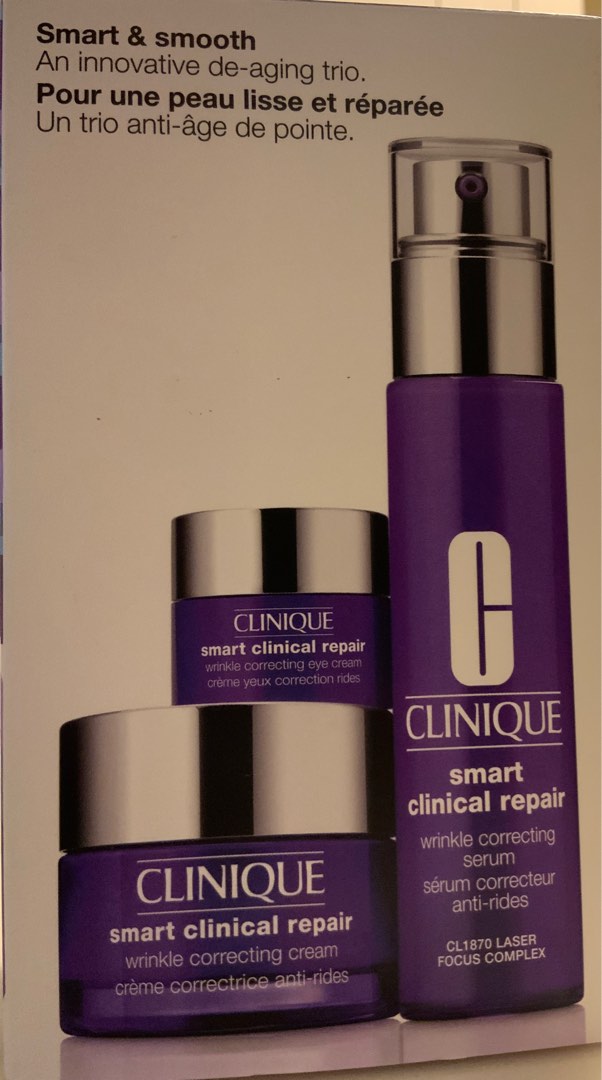 Clinique smart serum,eye cream.face cream set, Beauty & Personal Care ...