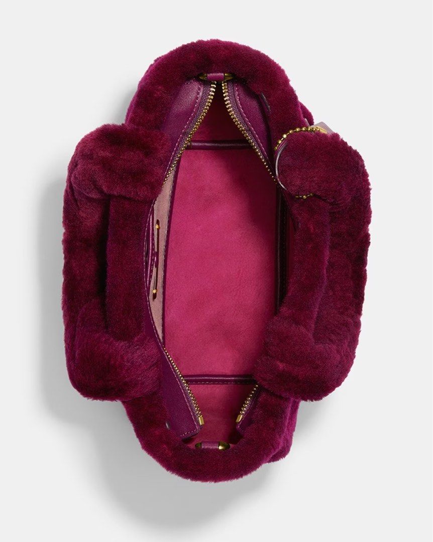 Coach Tote 22 in Signature Shearling Red, Luxury, Bags & Wallets on ...