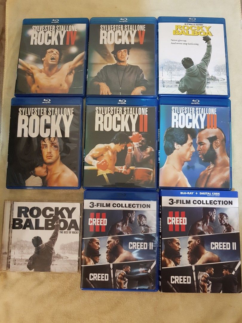 Complete Creed I-III, Rocky 1-6 Blu-Ray And Best Of Rocky Series ...