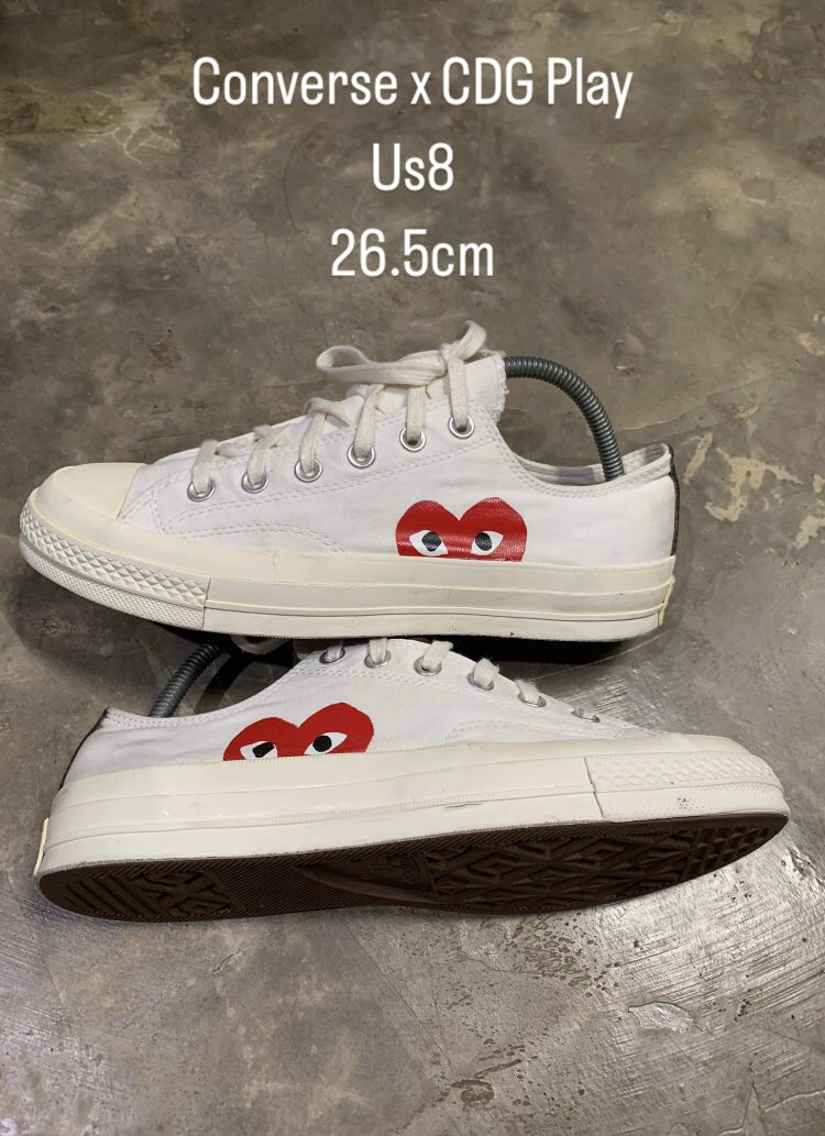 Converse CDG Play Low, Men's Fashion, Footwear, Sneakers on Carousell