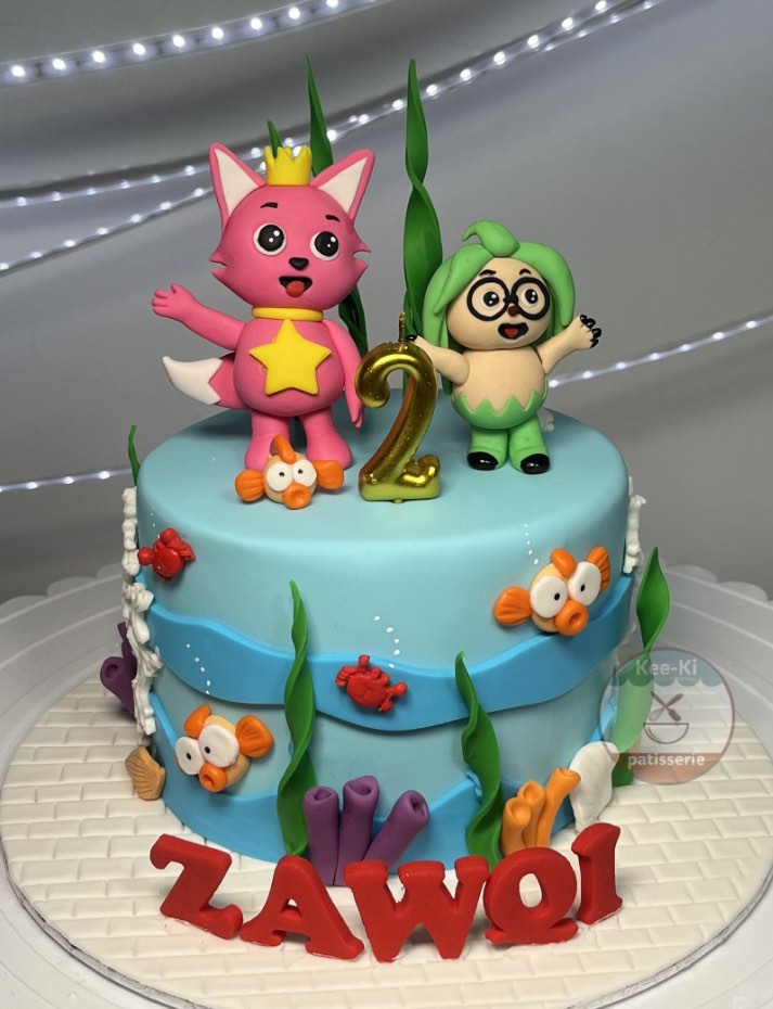 Customised Cake (Pinkfong), Food & Drinks, Homemade Bakes on Carousell