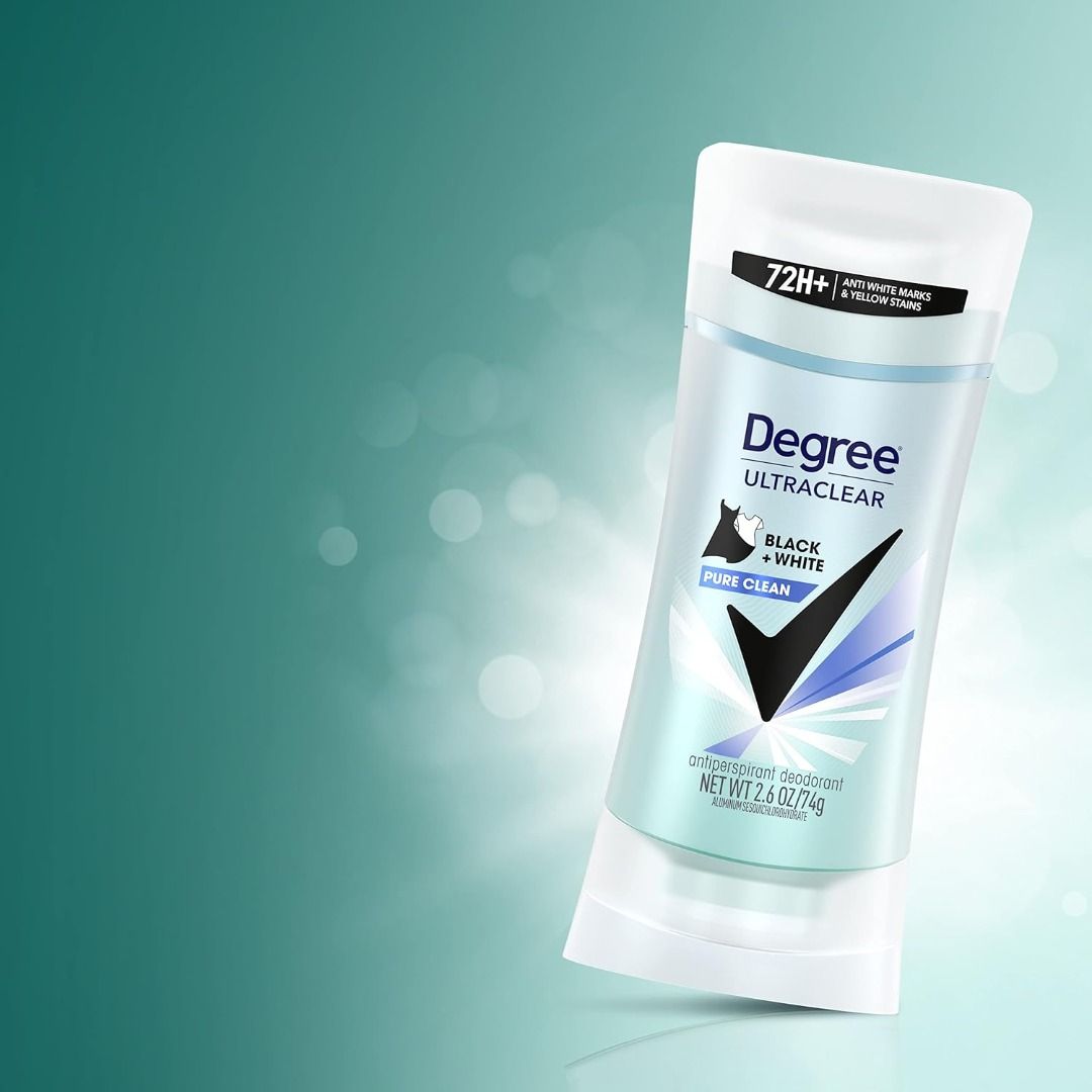 Degree Ultraclear Antiperspirant Deodorant 72H+ Pure Clean Black ...