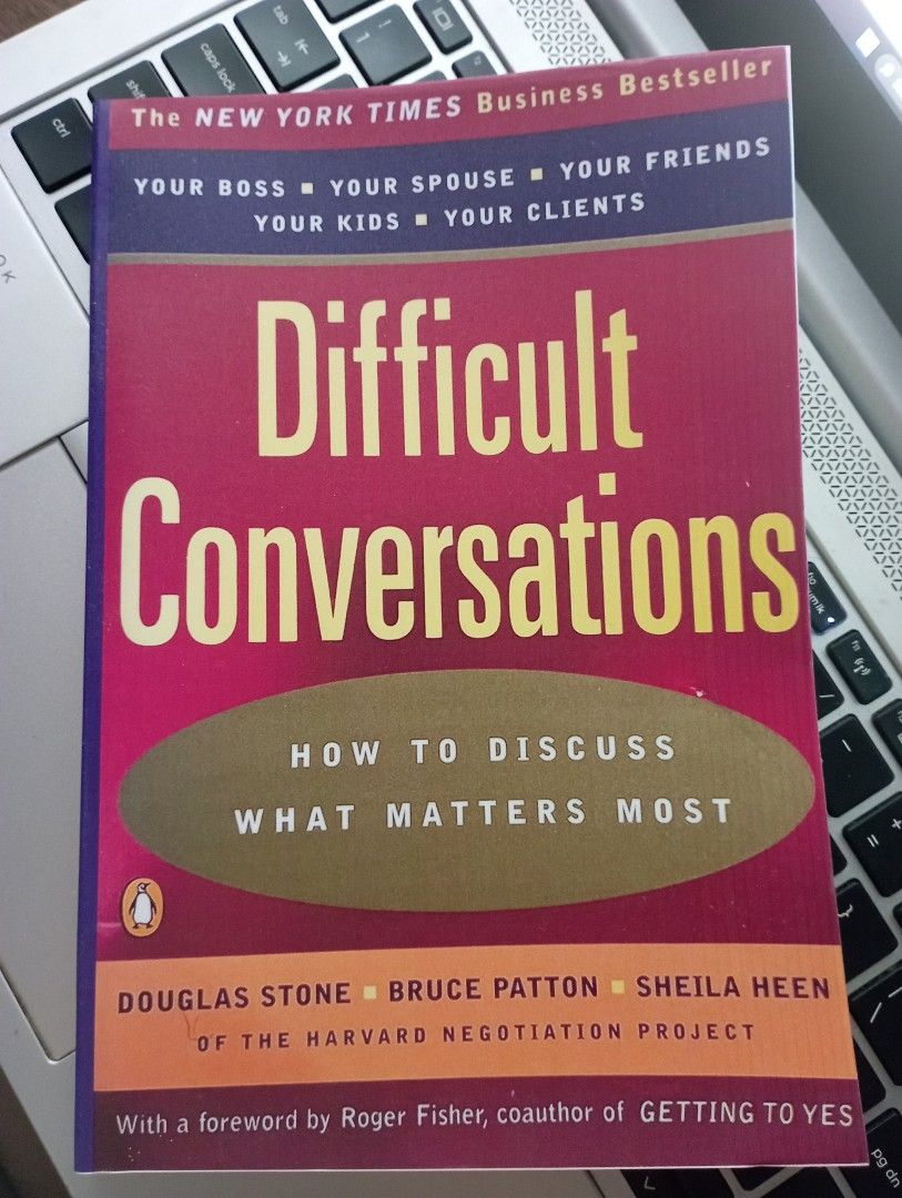 Difficult Conversations Book, Hobbies & Toys, Books & Magazines ...