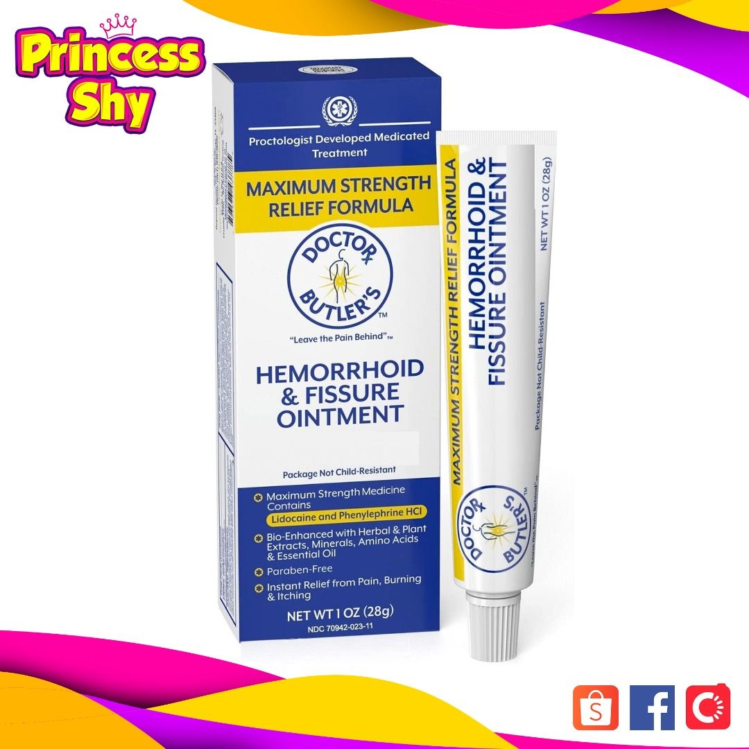 Doctor Butler’s Hemorrhoid & Fissure Ointment Maximum Strength Relief ...