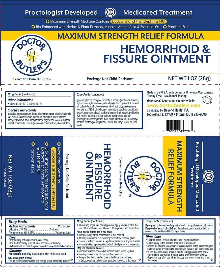 Doctor Butler’s Hemorrhoid & Fissure Ointment Maximum Strength Relief ...