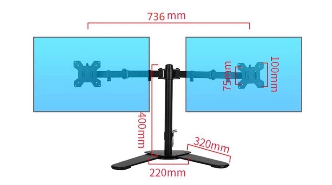 Dual monitor bracket stand, Computers & Tech, Parts & Accessories ...
