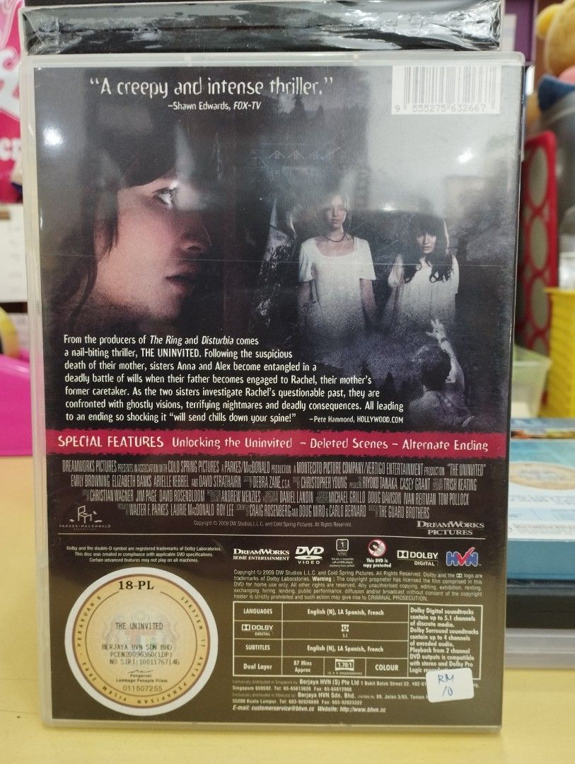 (DVD) The Uninvited, Hobbies & Toys, Music & Media, CDs & DVDs on Carousell