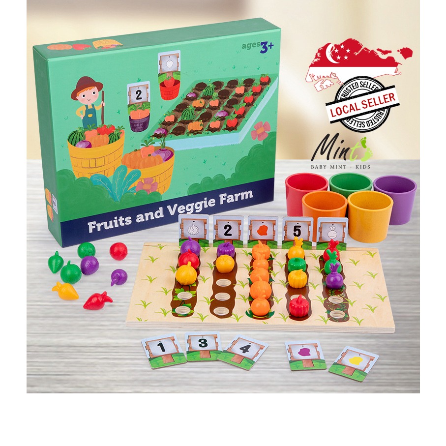 [FREE DELIVERY] Educational Color Sorting Fruit Vegetable Farm Toys ...