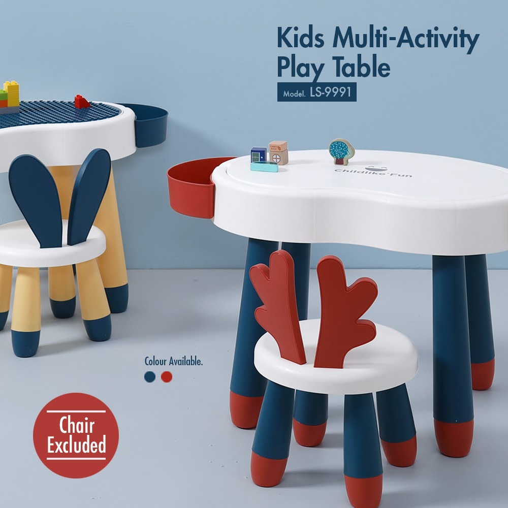 [FREE DELIVERY] Kids Multi-Activity Play Table - Plastic | Safe | Children | Study | Multi ...