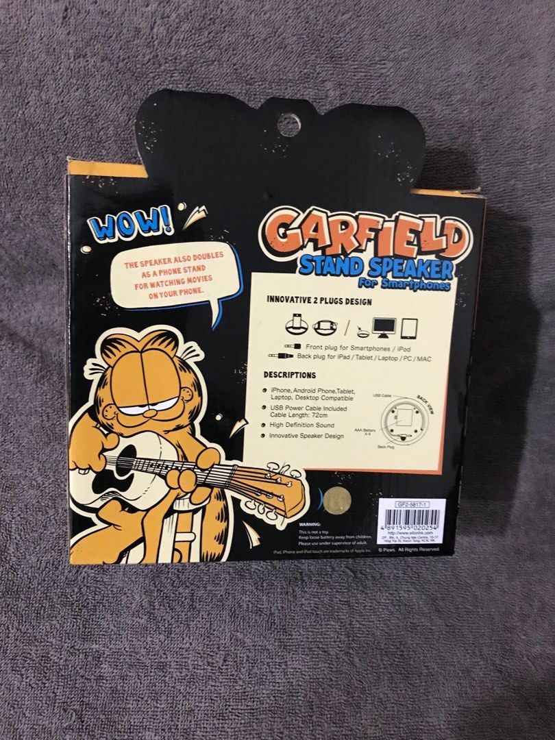 Garfield Stand Speaker, 興趣及遊戲, 玩具 & 遊戲類 - Carousell