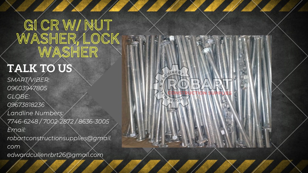 GI CR W/ Nut Washer, Lock Washer, Commercial & Industrial, Construction ...