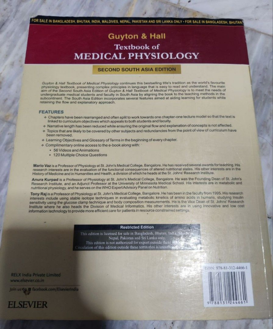 Guyton &hall textbook of physiology, Hobbies & Toys, Books & Magazines, Textbooks on Carousell