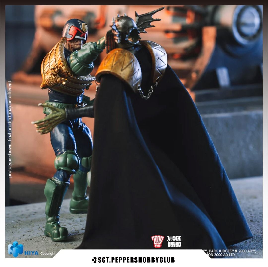 HIYA Exquisite Mini Series 1/18 Scale 4 Inch JUDGE DREDD Gaze Into The ...