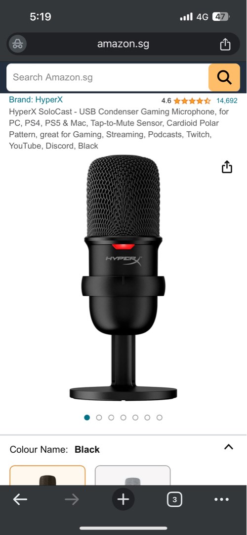 HYPERX SOLOCAST, Audio, Microphones on Carousell