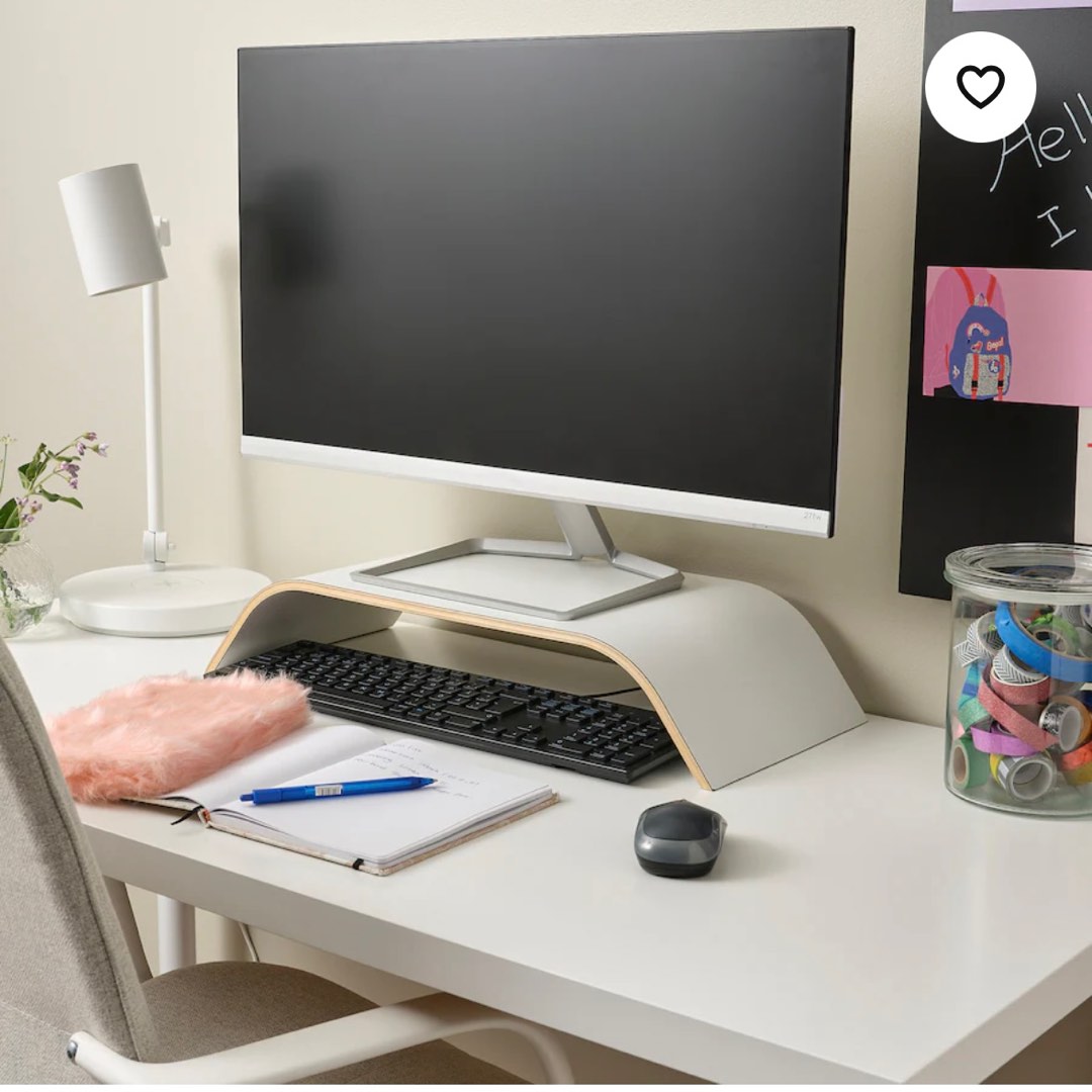 IKEA SIGFINN Monitor stand, fixed height, white Monitor stand ...