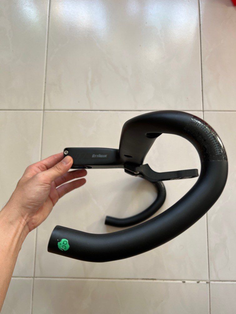 Integrated carbon handlebar 420 x 100 mm, Sports Equipment, Bicycles ...