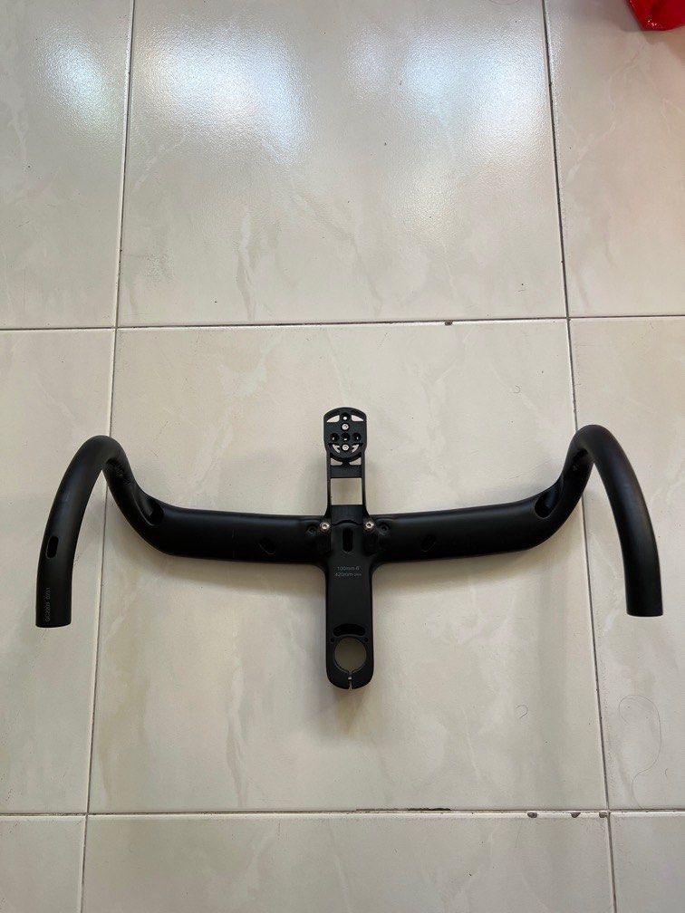 Integrated carbon handlebar 420 x 100 mm, Sports Equipment, Bicycles ...