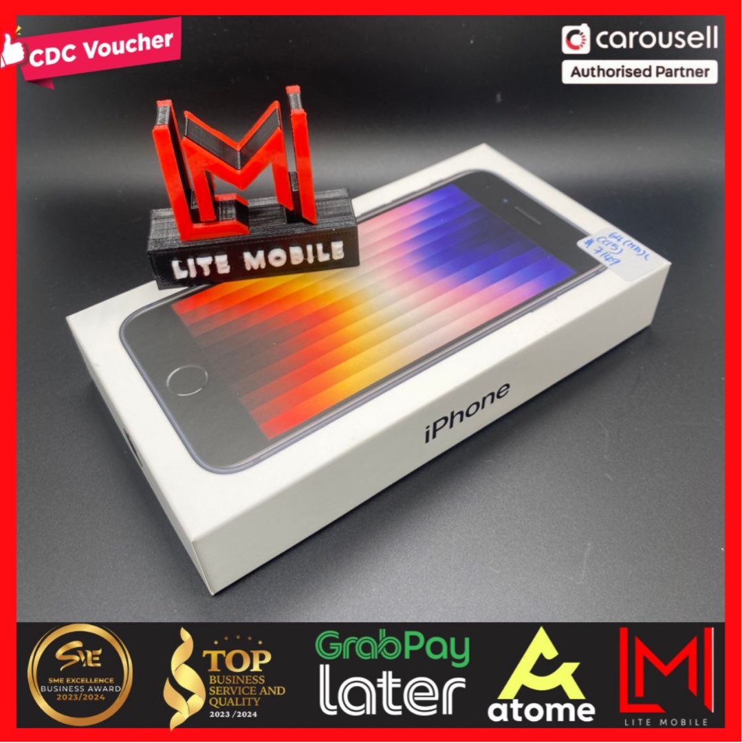 IPhone SE3 SE 3 2022 64GB Black, Mobile Phones & Gadgets, Mobile Phones ...