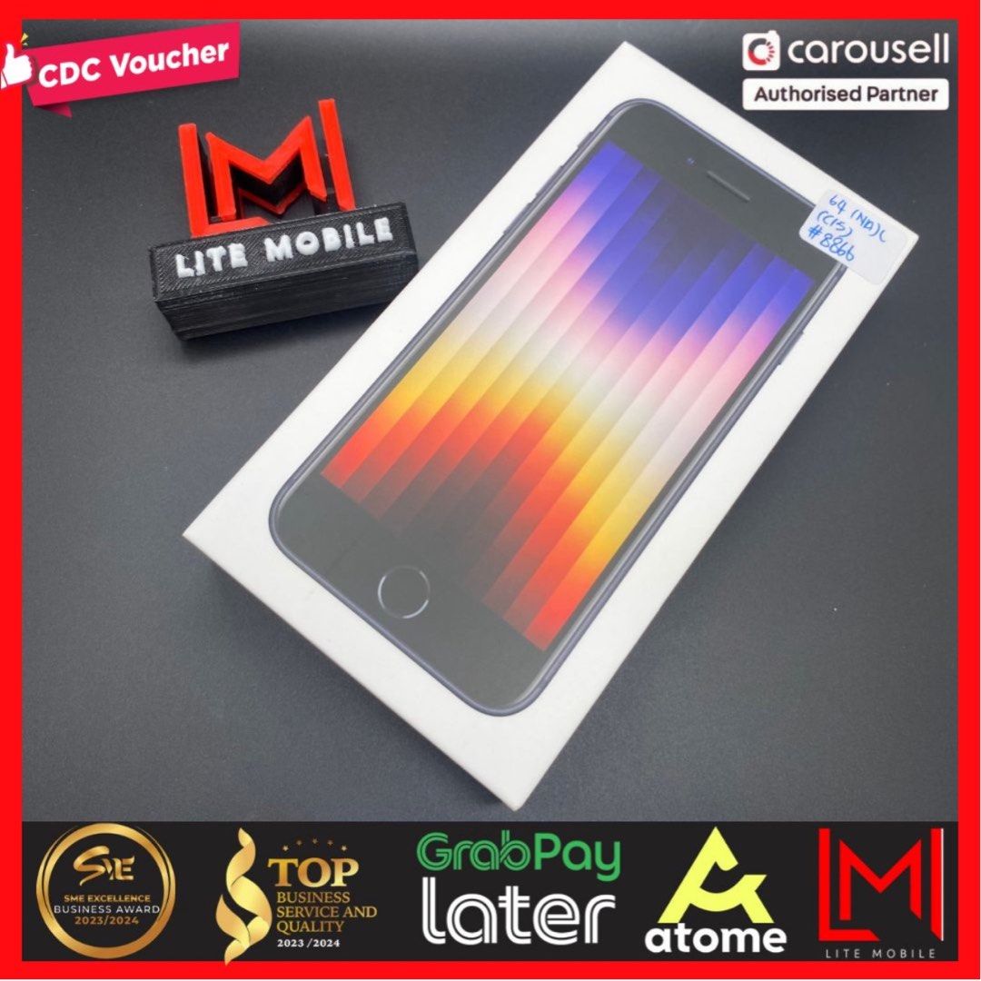 IPhone SE3 SE 3 2022 64GB Black, Mobile Phones & Gadgets, Mobile Phones ...