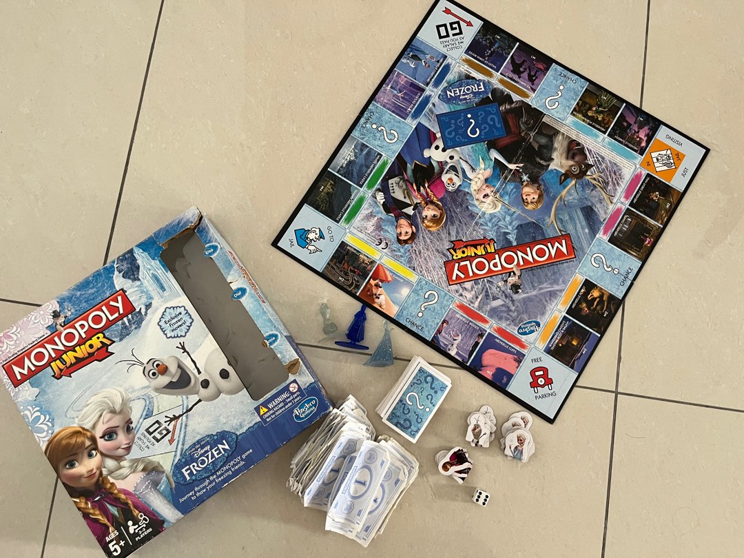 Junior Monopoly ( Frozen Theme), Hobbies & Toys, Toys & Games on Carousell