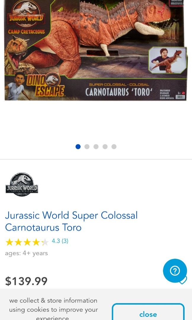 Jurassic World Super Colossal Carnotaurus Toro Hobbies And Toys Toys 1936