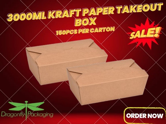 KRAFT TAKE OUT BOX (150PCS PER BOX), Furniture & Home Living ...