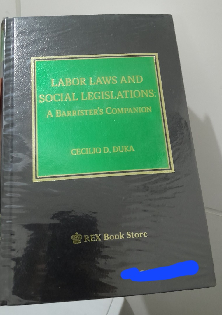 Labor Laws and Social Legislations: A Barrister's Companion by Cecilio ...