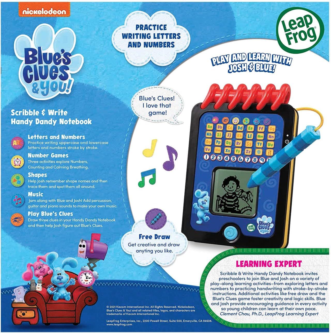 LeapFrog Blue's Clues and You! Scribble and Write Handy Dandy Notebook ...