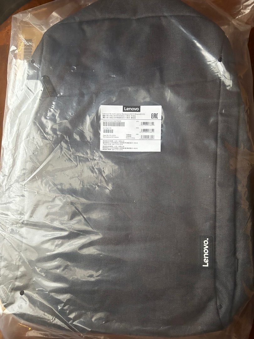 Lenovo 16-inch Laptop Backpack B210 Black, Men's Fashion, Bags ...