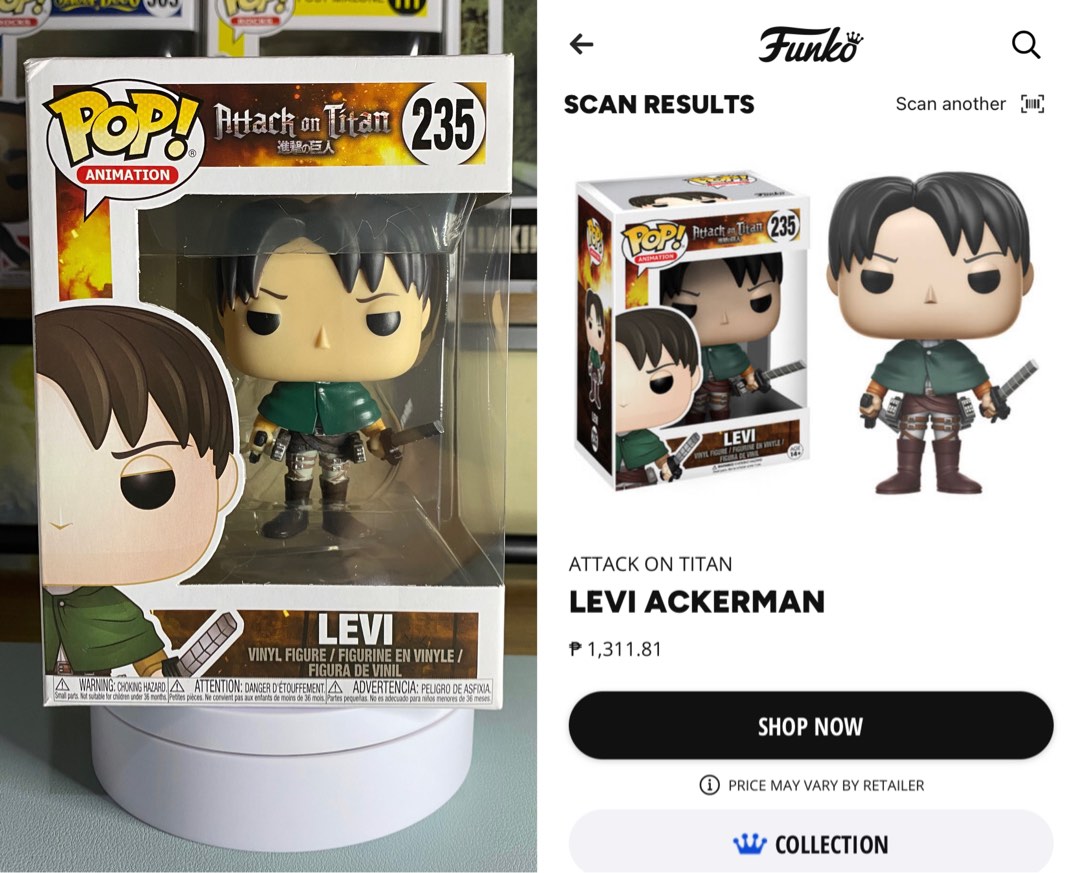 Levi 235 Funko Pop Attack on Titan (Vaulted) 2021 Release, Hobbies ...
