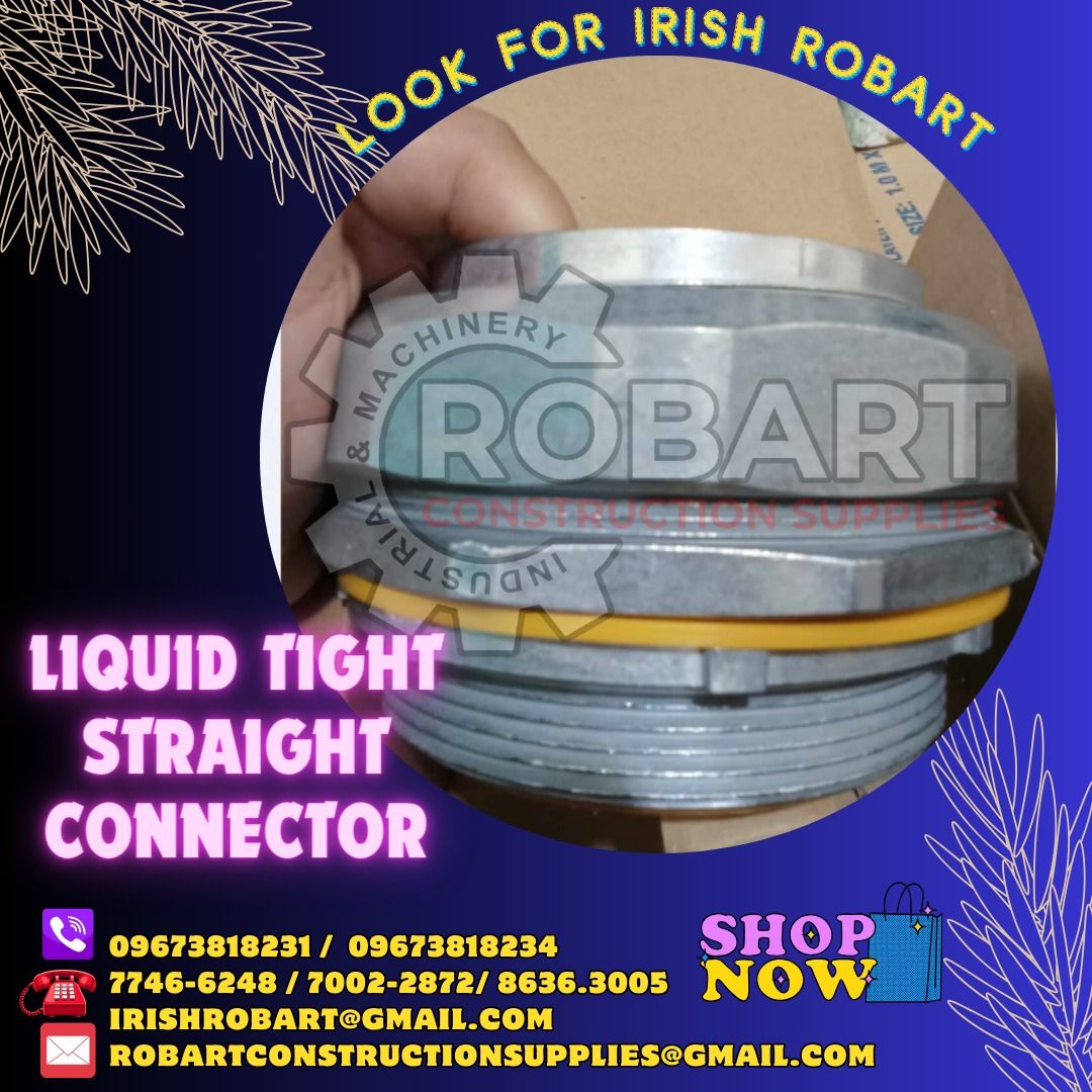 Liquid tight straight connector, Commercial & Industrial, Construction ...
