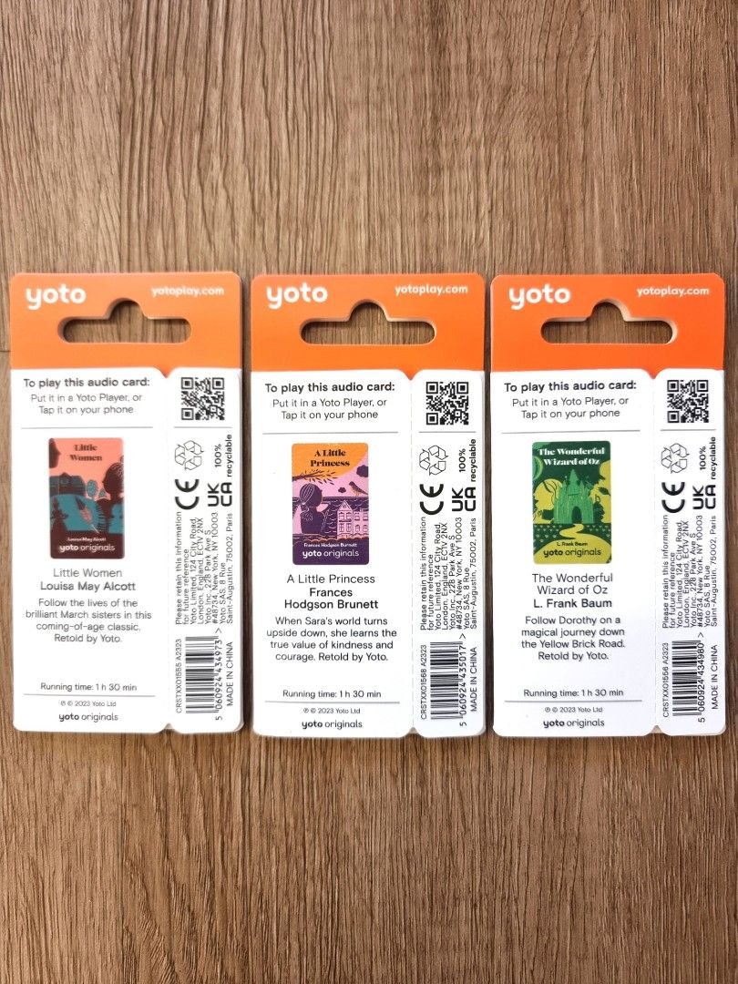 Little Women / A Little Princess / Wizard of Oz Yoto story cards ...