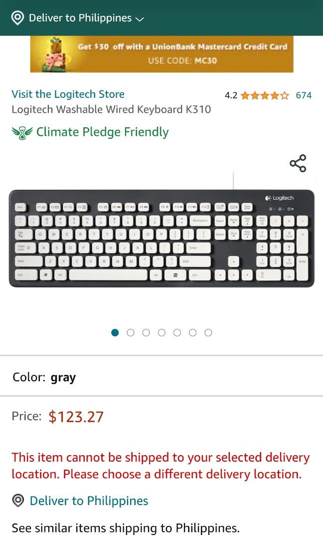 Logitech waterproof keyboard (arabic letters), Computers & Tech, Parts ...