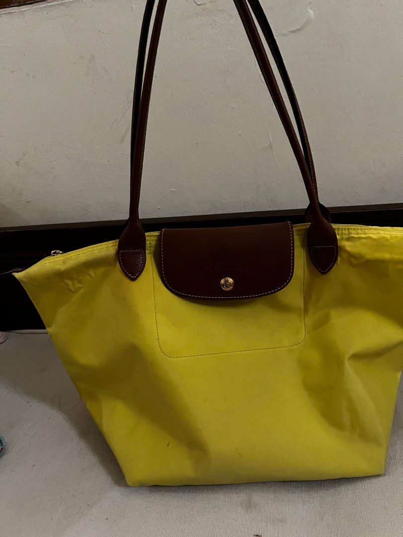 Longchamp Le Pliage Original LLH lemon, original, Fesyen Wanita, Tas ...