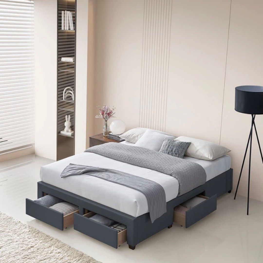 Luxe: 4 drawer Bed Frame | Storage Bed | Drawer Bed, Furniture & Home ...