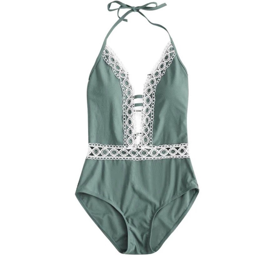 (L-XL) VIDA ONE PIECE SEXY V NECK MONOKINI SWIMSUIT, Women's Fashion ...