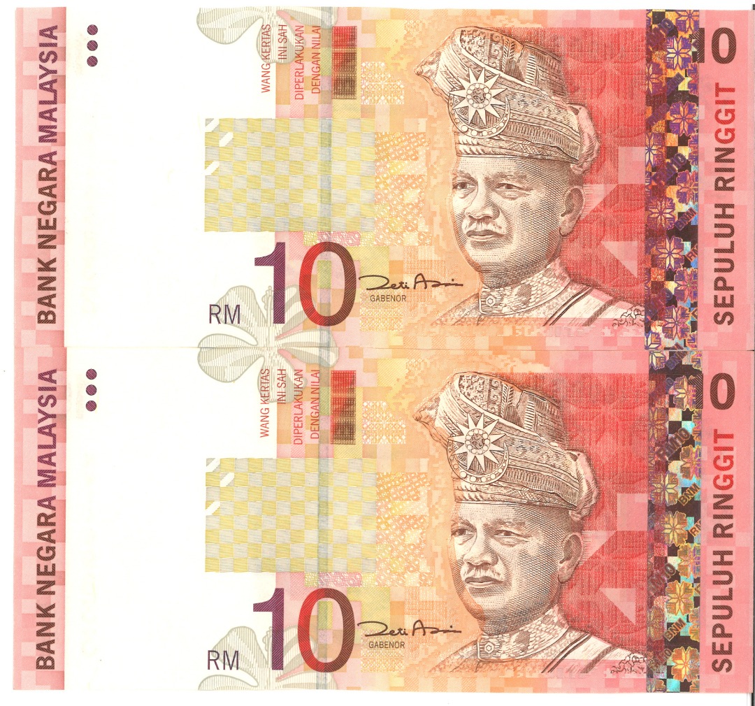 Malaysia Ringgit RM10 Old vintage bank notes running number, Hobbies ...