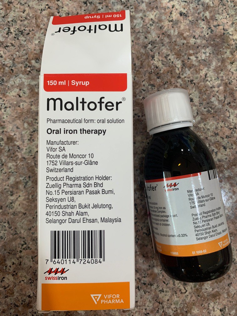 Maltofer oral iron supplements 150ml, Health & Nutrition, Health ...
