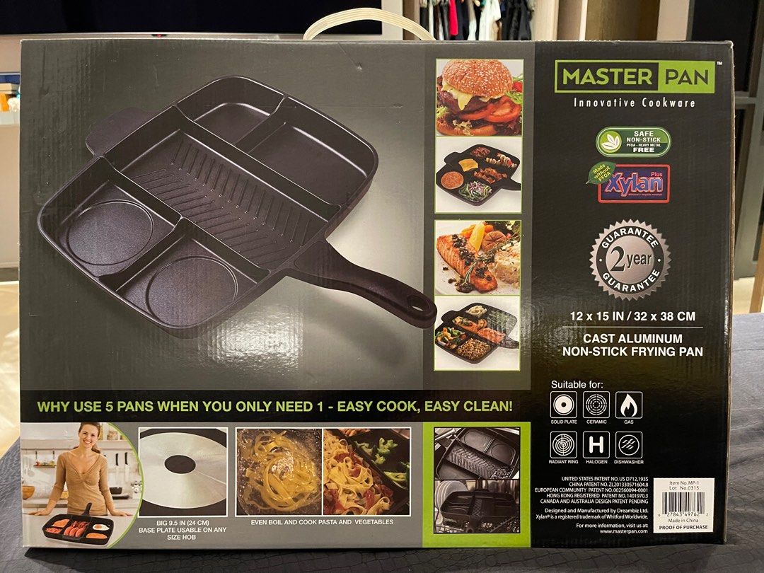 Master Pan Cast Aluminum Non Stick Frying Pan, Furniture & Home Living ...